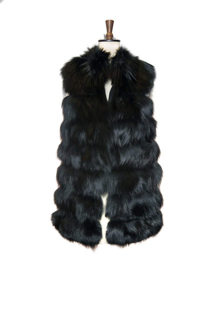 Black Fox Gilet - Thalia Furs